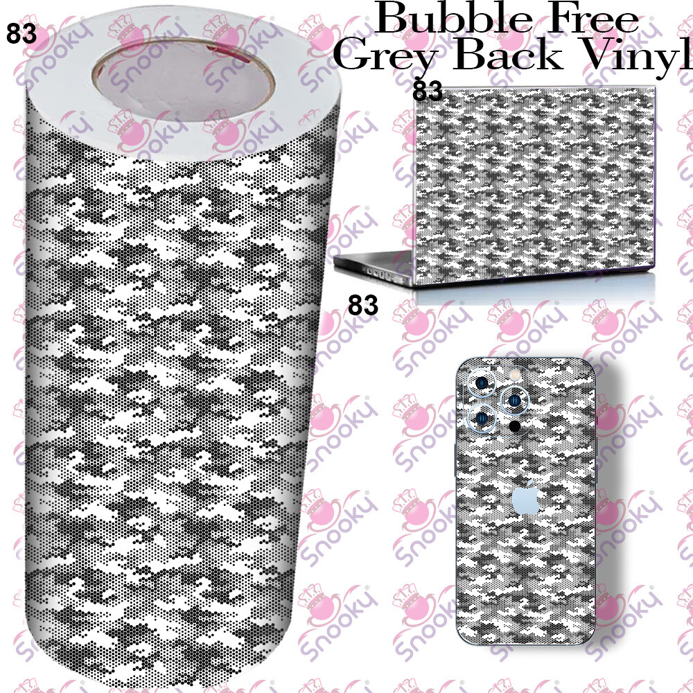White Black Camo Wrapping Skin Roll