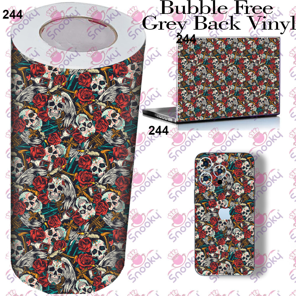 Red Skull Wrapping Skin Roll