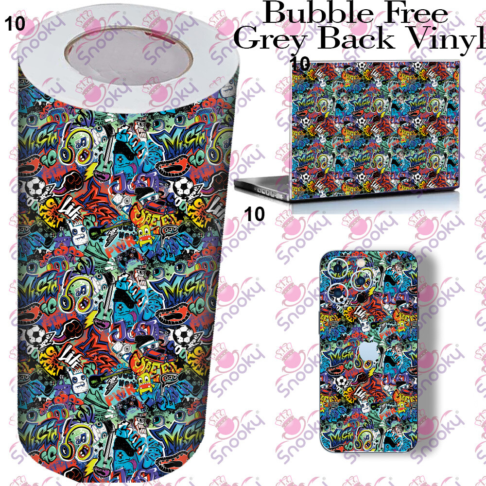Music Graffiti Wrapping Skin Roll - Bubble-Free Vinyl